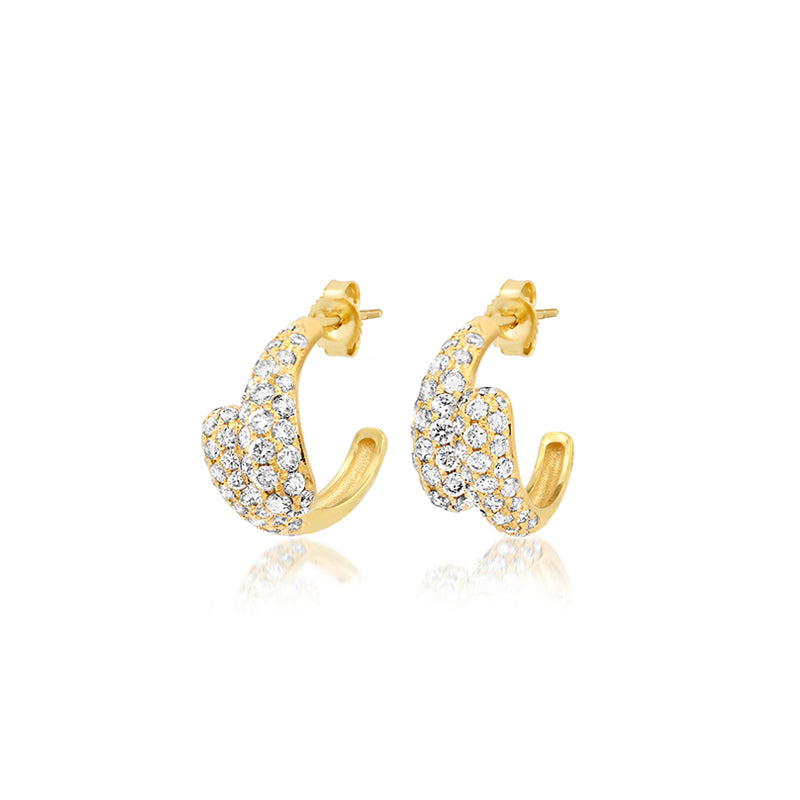 Mini Diamond Double Dome Hoops for Women | Jennifer Meyer