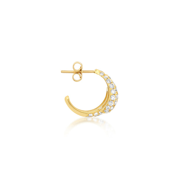 Mini Diamond Double Dome Hoops for Women | Jennifer Meyer