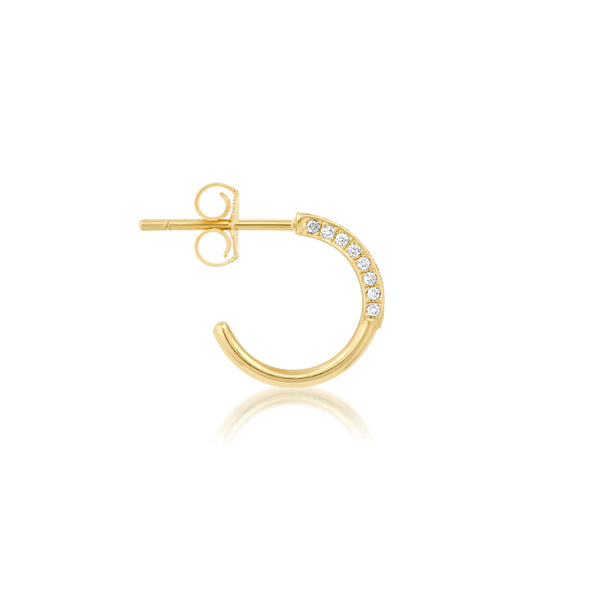 Mini 3-Sided Diamond Hoops for Women | Jennifer Meyer